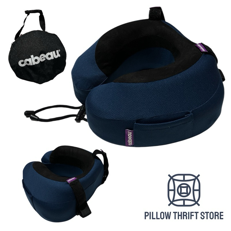 Jual Cabeau Evolution Plus Travel Neck Pillow (blue with bag) | Shopee ...
