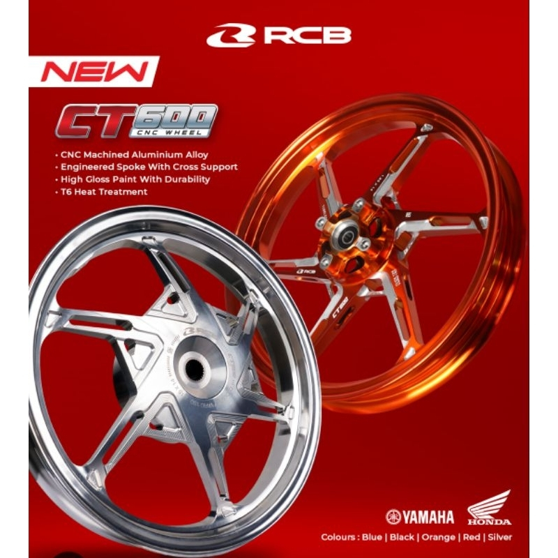 Jual VELG RACING RCB VARIO 125 150 CT600 CT 600 FULL CNC SILVER MERAH ...