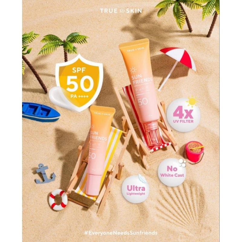 Jual TRUE TO SKIN Sunfriends Sunscreen Gel SPF 50 PA++++ ( 30 ml ...