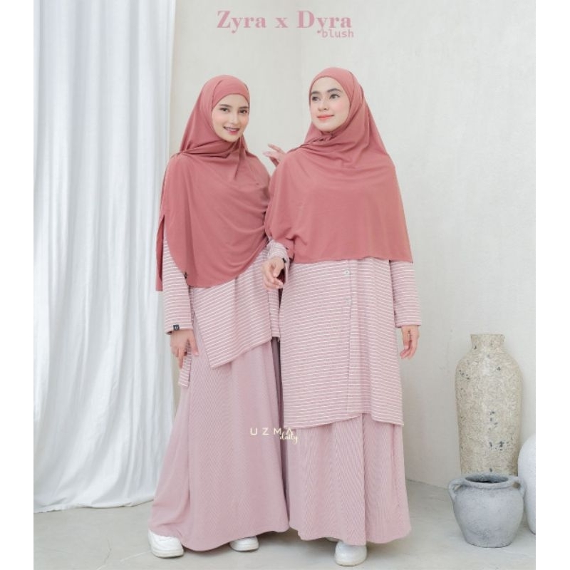 Jual ZYRA & DYRA uzmadaily | set tunik daily syari sporty | set tunik ...