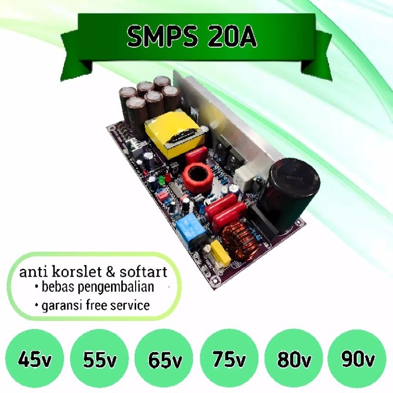 Jual Trafo smps 20a daya 2500w CT 45v 55v 65v 75v 80v 90v power supply ...