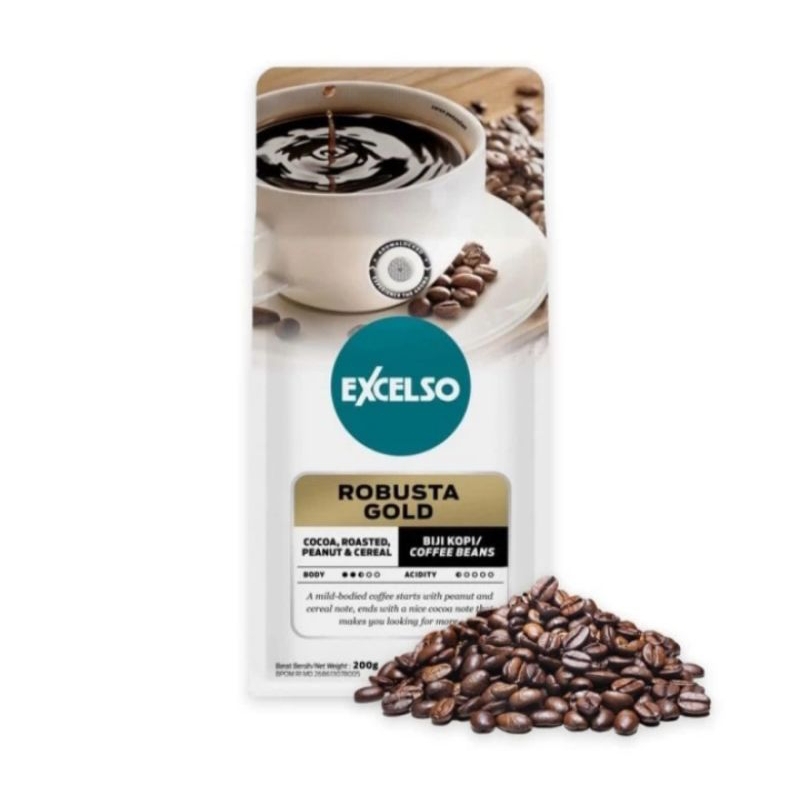 Jual Kopi Excelso Robusta Gold Biji 200g | Shopee Indonesia