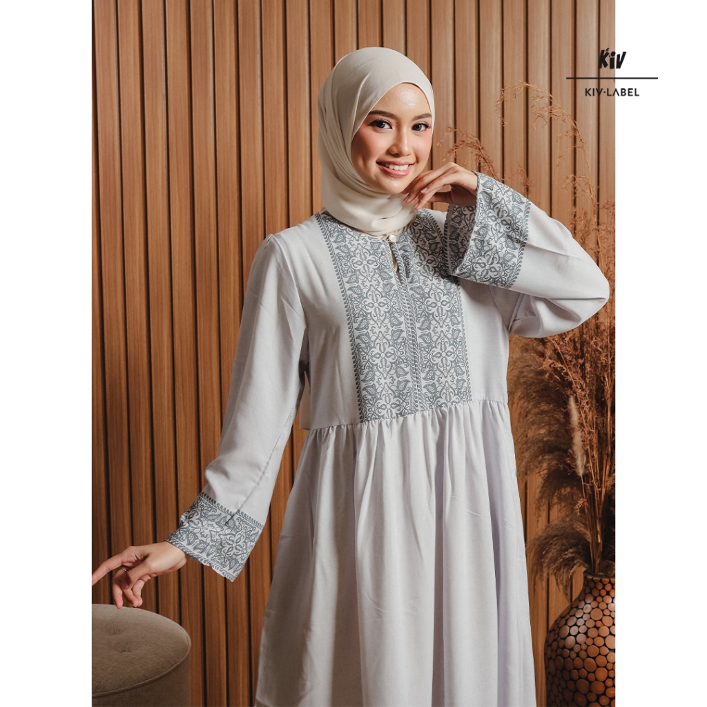 Jual KIV LABEL Gamis Dewasa Motif Signature Turkiye GMPKL 2024 | Shopee ...