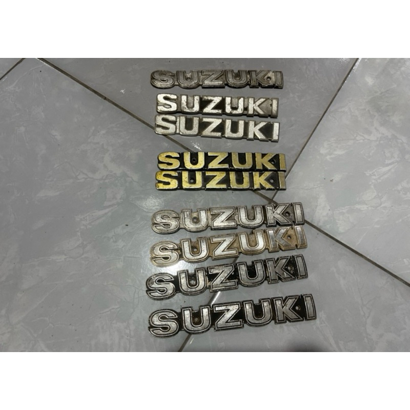 Jual Satu Set Emblem Logo Simbol Tangki Suzuki A100 GP100 Ori | Shopee ...