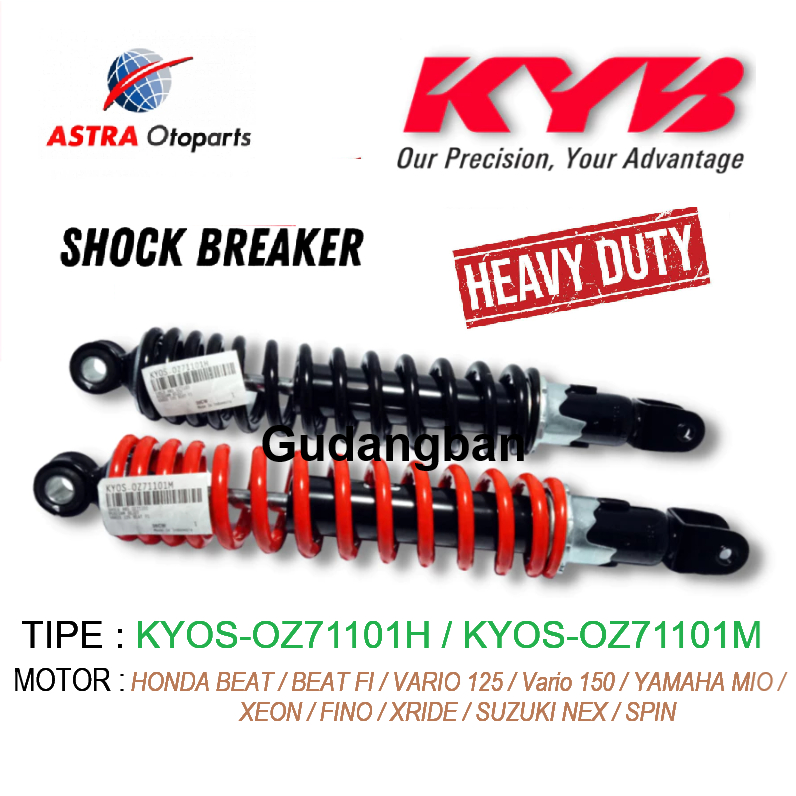 Jual KYOS-OZ71101 SHOCKBREAKER KAYABA ORI 33cm BELAKANG MOTOR VARIO KYB HEAVY DUTY SHOCK BEBAN ...
