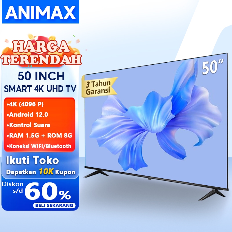 Jual Animax Sakura 65/55/50 inch Android TV Dolby Audio 4K UHD Smart TV ...