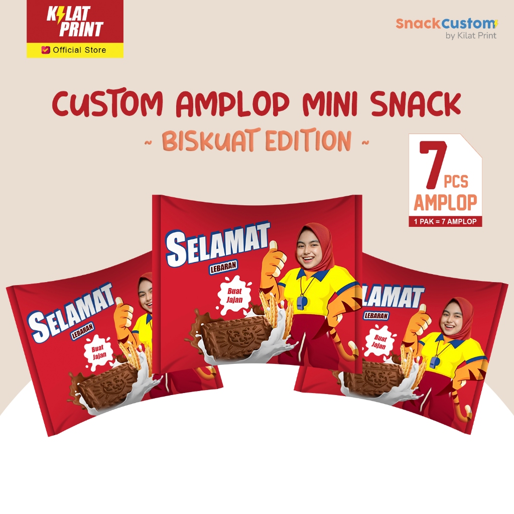 Jual Custom Amplop Snack Mini Lebaran Angpao THR Ala Biskuat | Shopee ...