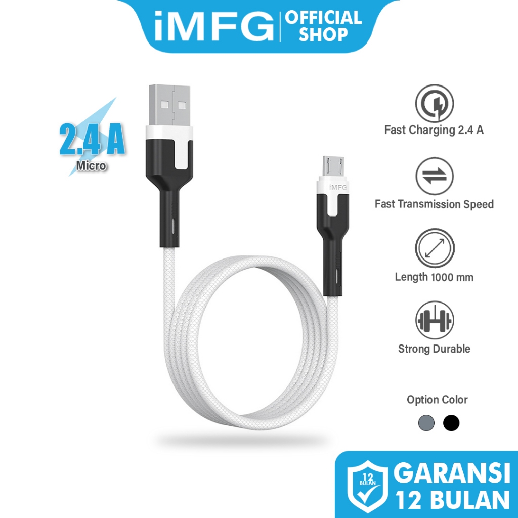 Jual iMFG I-S1M Kabel Data Micro USB 2.4A Fast Charging 100cm For ...