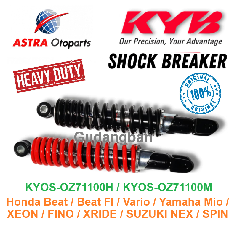 Jual KYOS-OZ71100 SHOCKBREAKER KAYABA MOTOR Mio Xeon VARIO Beat HEAVY DUTY HITAM MERAH KYB SHOCK ...