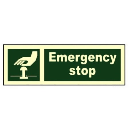 Jual STIKER IMO EMERGENCY STOP UKURAN 30X10 CM, GLOW IN THE DARK ...