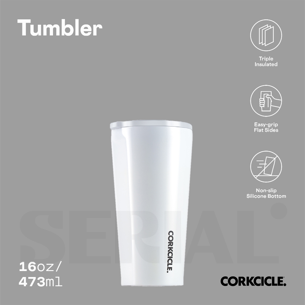Jual CORKCICLE Tumbler 16oz - Dipped Modernist White | Shopee Indonesia