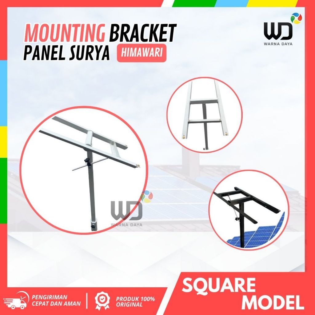Jual Mounting Bracket Panel Surya / Solar Panel 50WP - 150WP Himawari ...