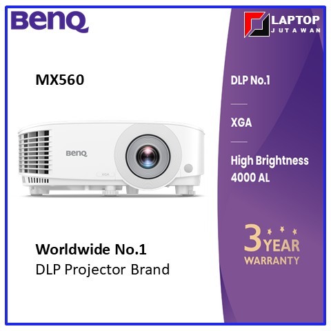Jual Home Office Projector BenQ MX560 4000 Lumens XGA DLP Smart Eco Speaker | Shopee Indonesia
