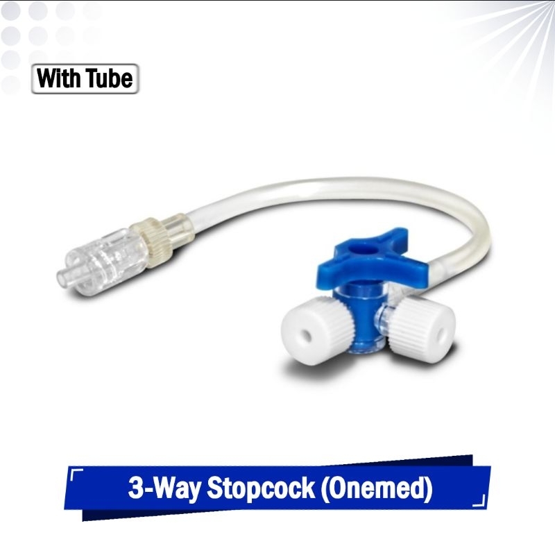 Jual 3-Three Way Stopcock With Tube OneMed Konektor 3 Arah Selang Infus ...