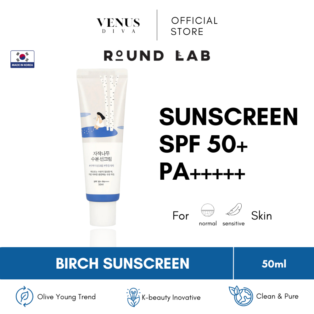 Jual ROUND LAB Birch Juice Moisturizing Sunscreen 50ml SPF 50+ PA ...