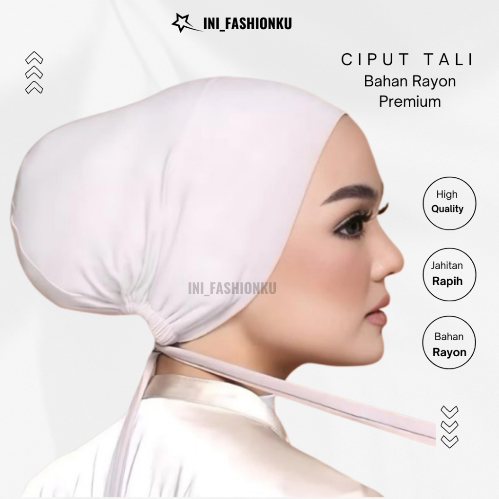 Jual INF CIPUT BASIC INNER KAOS PREMIUM RAYON LEMBUT INNER HIJAB TALI ...