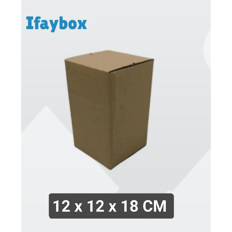 Jual Kardus box ukuran 12x12x18 cm single wall polos | Shopee Indonesia