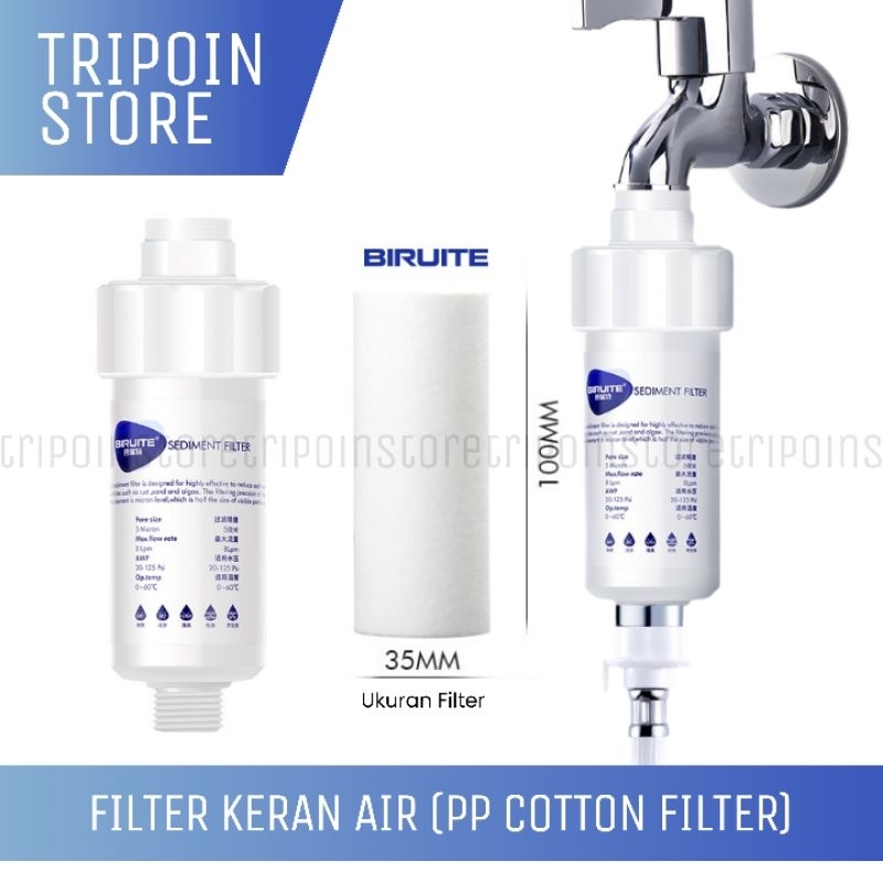 Jual Filter Air Keran (Ukuran Filter PP 10 cm x 3,5 cm) Saringan Air ...