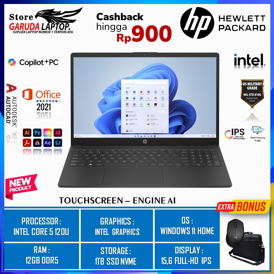 Jual PROMO LAPTOP HP 15 Intel Core 5 120U 16GB 1TB 15.6 Inch Full HD ...