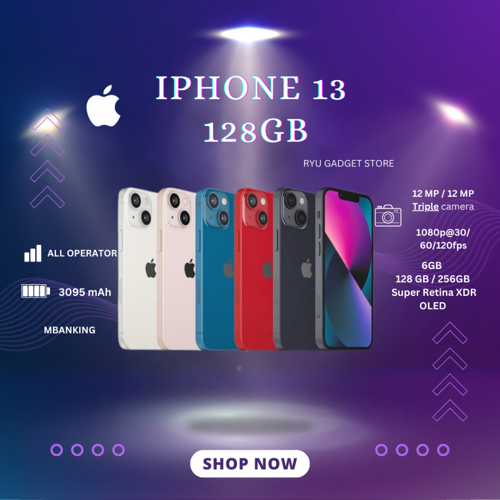 Jual handphone IP 13 INTERNAL 128GB SECOND ORIGINAL | Shopee Indonesia