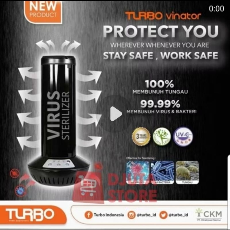 Jual Turbo Vinator EHL2030 UV Sterilizer | Shopee Indonesia