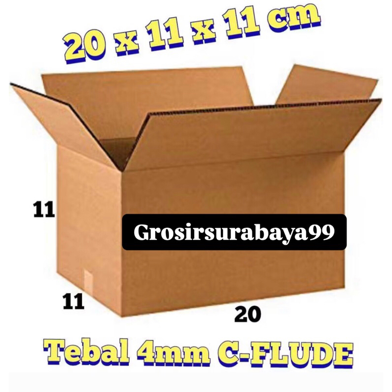 Jual Kardus Box Karton Packing 20x11x11 Cm Packing Polos dan Tebal 4mm ...