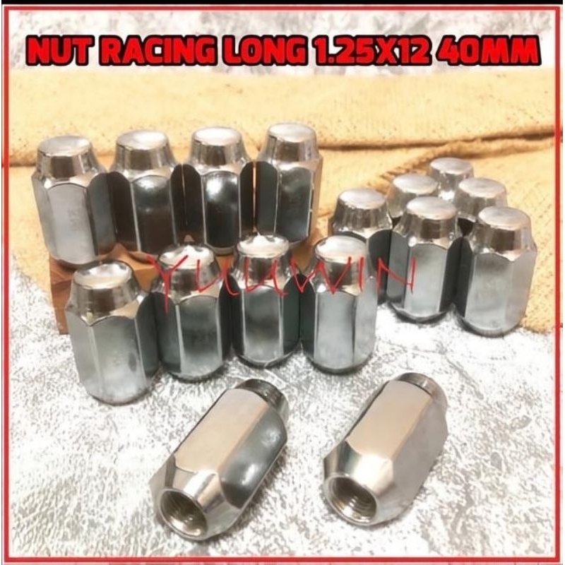 Jual NUT RACING LONG - MUR BAUT RODA PANJANG - LUG NUT 12X12.5 KUNCI 21 ...