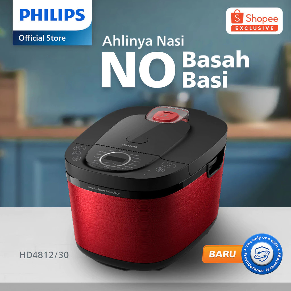 Jual PHILIPS Rice Cooker Digital HD4812/30 | Merah | Magicom | 1.8L ...