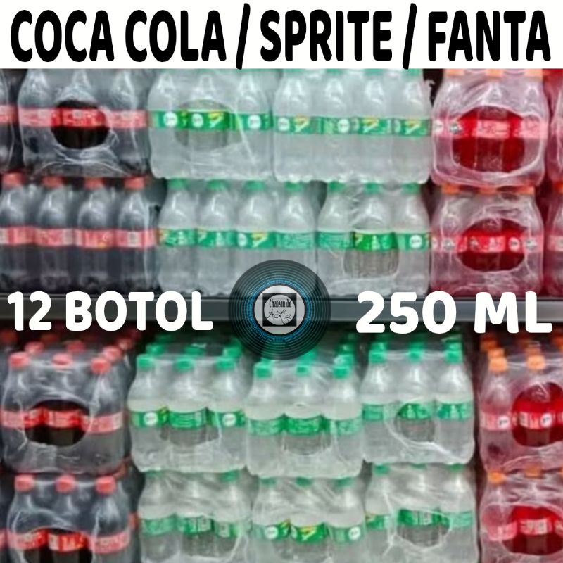 Jual Coca Cola/Fanta/Sprite 250ml botol mini (isi 1 pack 12 botol) | Shopee Indonesia
