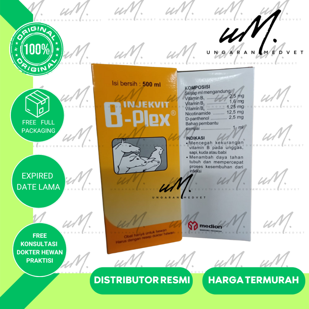 Jual INJEKVIT B PLEX 500 ml - MEDION Injeksi Vitamin B Kompleks ...