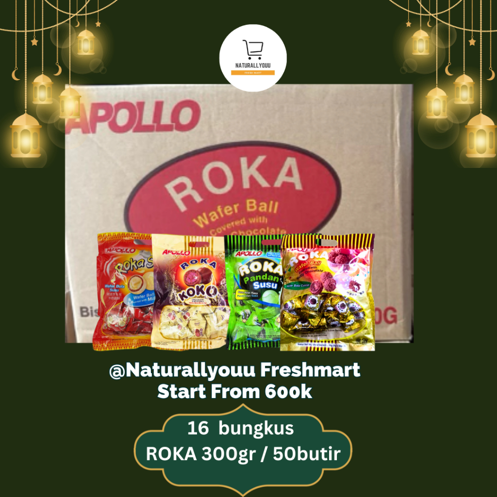 Jual Apollo Roka Waffer Ball (50s) 1 Karton isi 16bungkus/ Grosir Snek ...