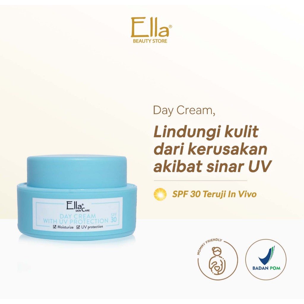 Jual Ella Skincare DAY CREAM WITH UV PROTECTOR 30 - krim pagi dan siang ...