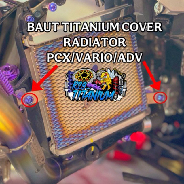 Jual BAUT TITANIUM COVER RADIATOR PCX VARIO ADV | Shopee Indonesia