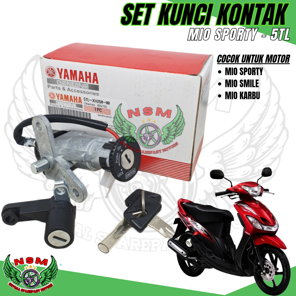 Jual KUNCI KONTAK KEYSET MIO LAMA / MIO SPORTY / MIO SMILE 5TL KUALITAS ...