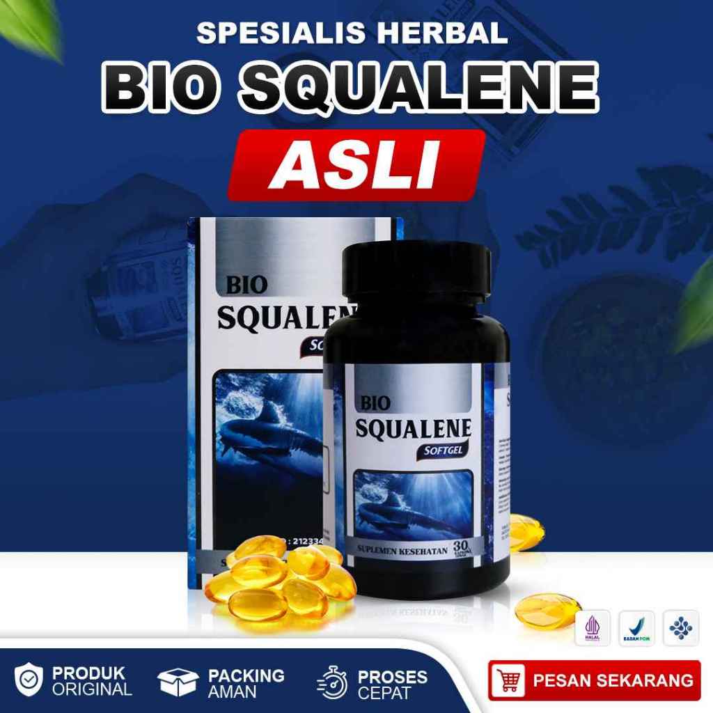 Jual Bio Squalene Original Isi 30 Softgel Ekstrak Minyak Ikan Omega 3 ...