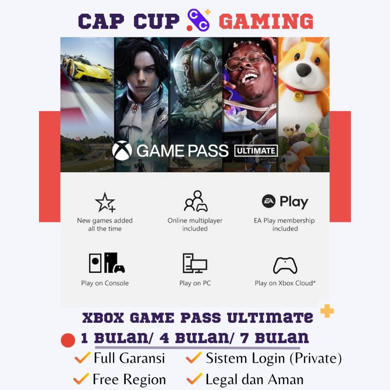 Jual [Cap Cup Store] (Xbox Subscription) 7 Bulan Xbox Game Pass ...
