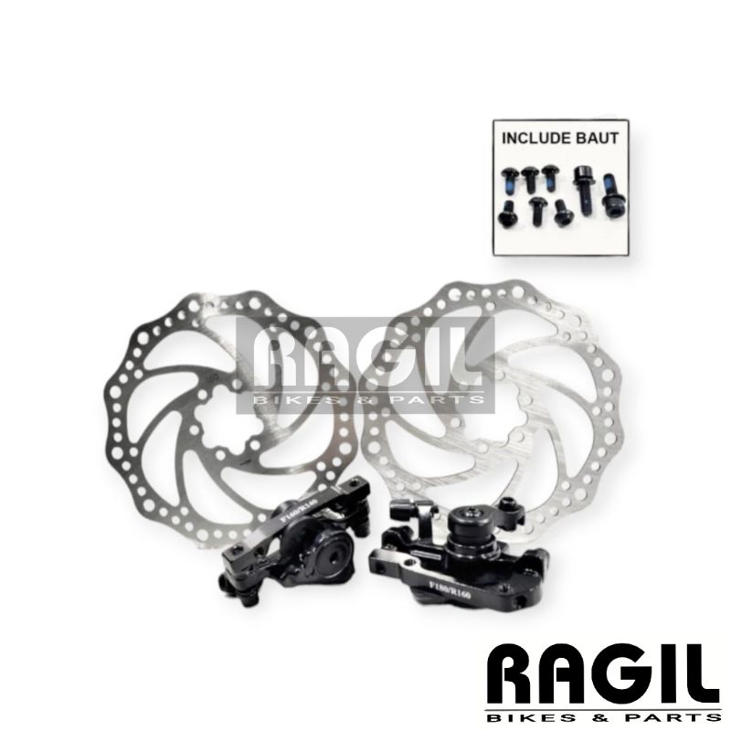 Jual REM CAKRAM SEPEDA POLYGON MONARCH DISC BRAKE SET DEPAN / BELAKANG ...