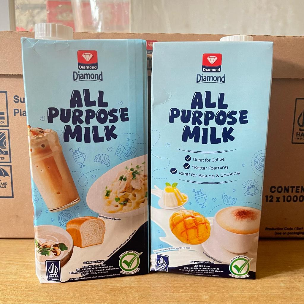 Jual Diamond All Purpose Milk UHT 1000mL l Susu UHT Rasa Full Cream ...