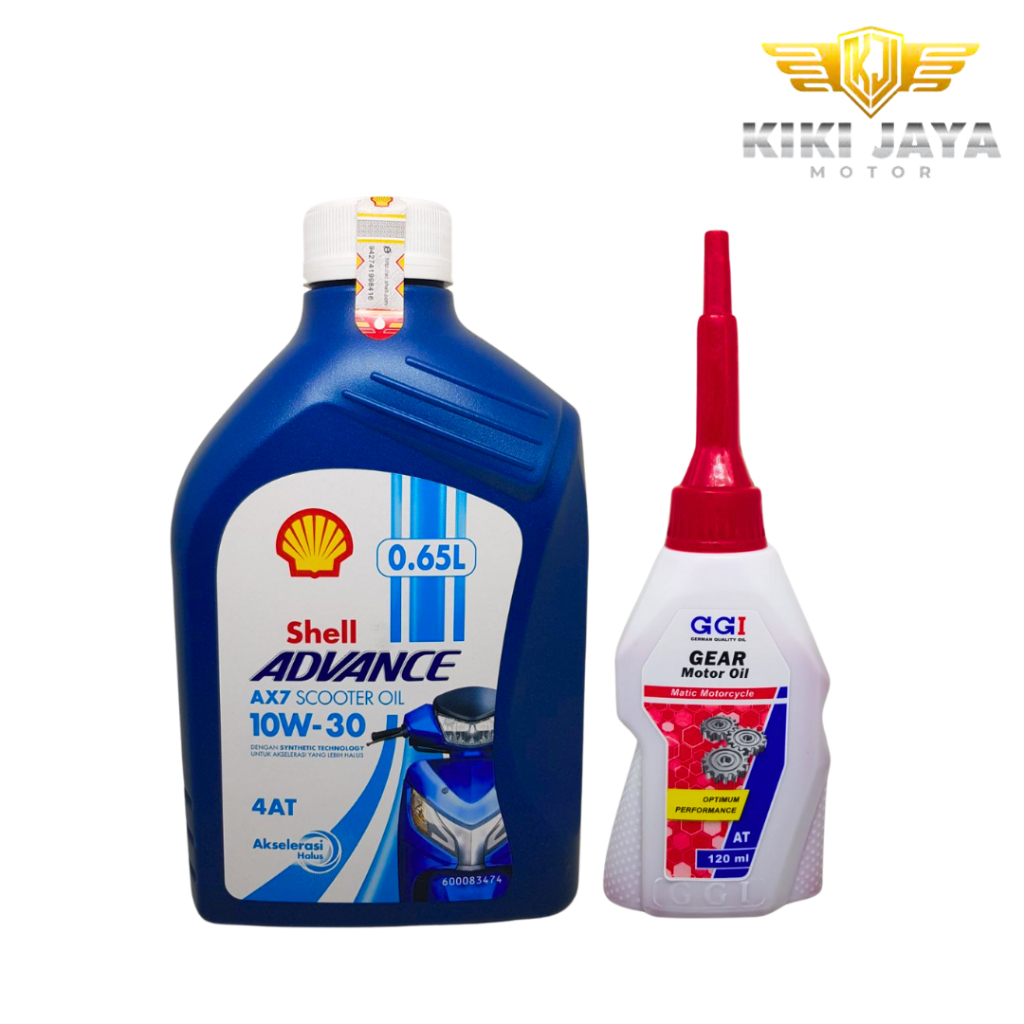 Jual bundle Oli Motor Shell Advance AX7 Matic 10W-30 0,65 L + Oli ...