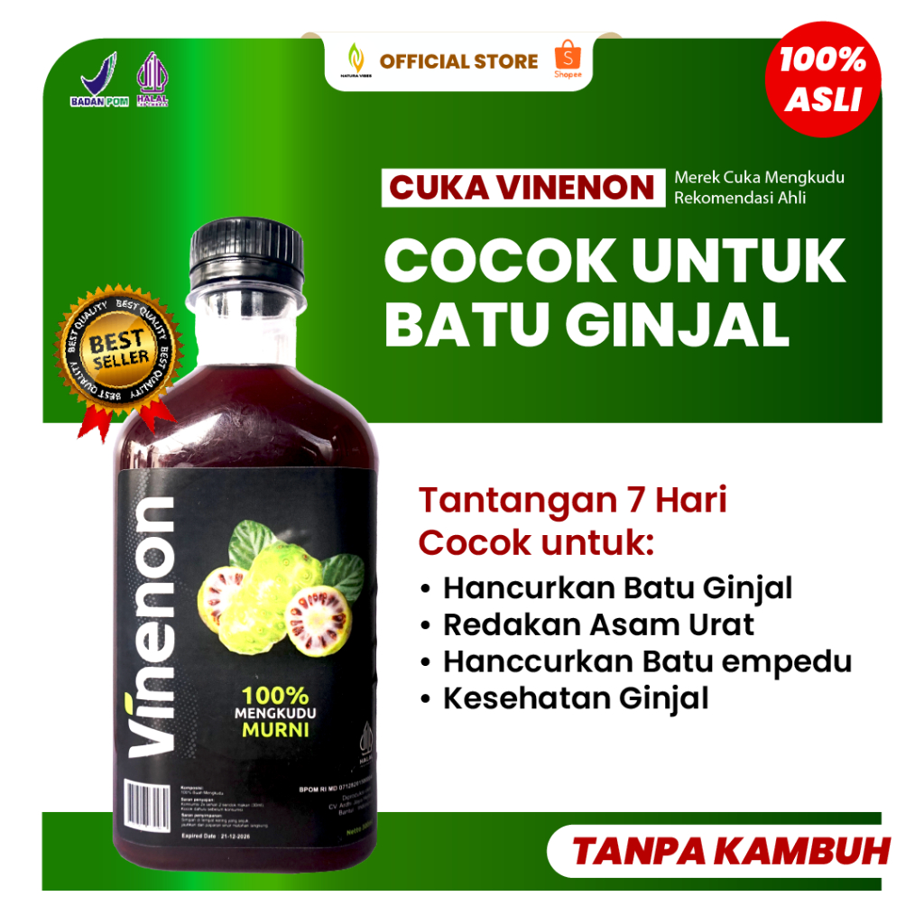 Jual 100% ASLI VINENON CUKA MENGKUDU HANCURKAN BATU GINJAL DALAM 7 HARI ...