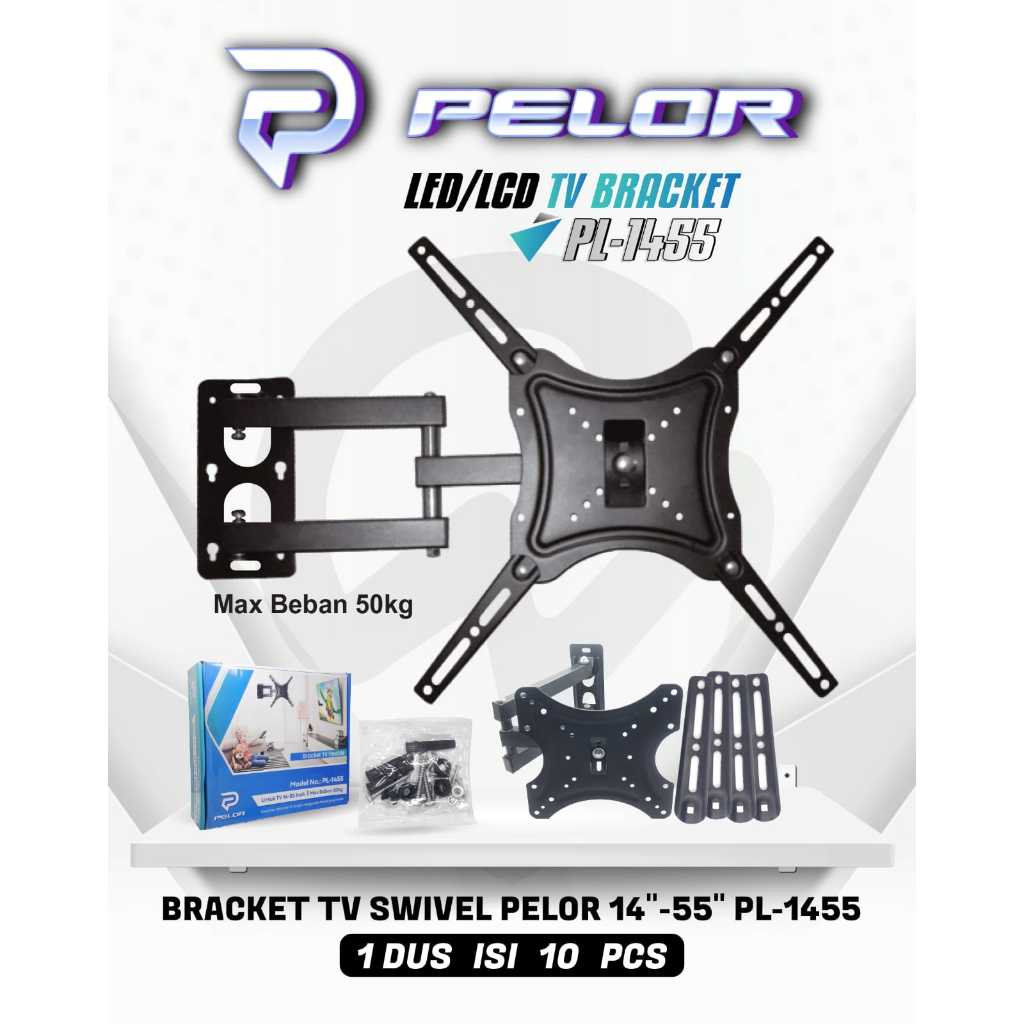 Jual Bracket TV LED/LCD/PLASMA PELOR SWIVEL 14-55 INCH/ VDR 14-42INCH ...