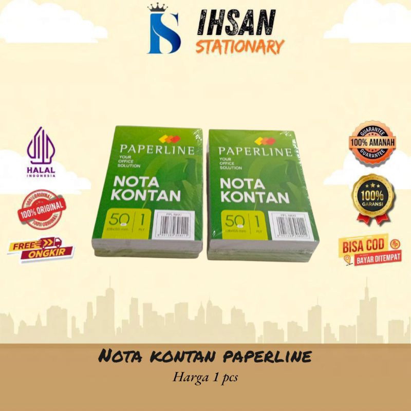 Jual Nota Kontan K1 Kecil Paperline 1 Ply (1 Pak) | Shopee Indonesia