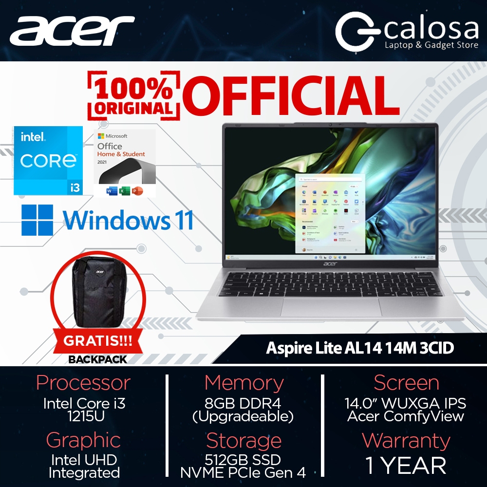 Jual Acer ASPIRE LITE AL1-14M-3SID / AL1-14M-3NID / 14 AL1-14M-RBID ...