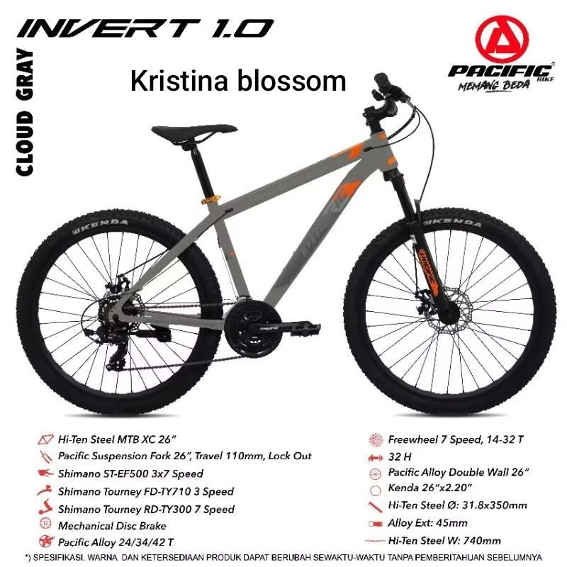 Jual Sepeda MTB 26 inch mountain bike Pacific invert 1.0 Bandung ...