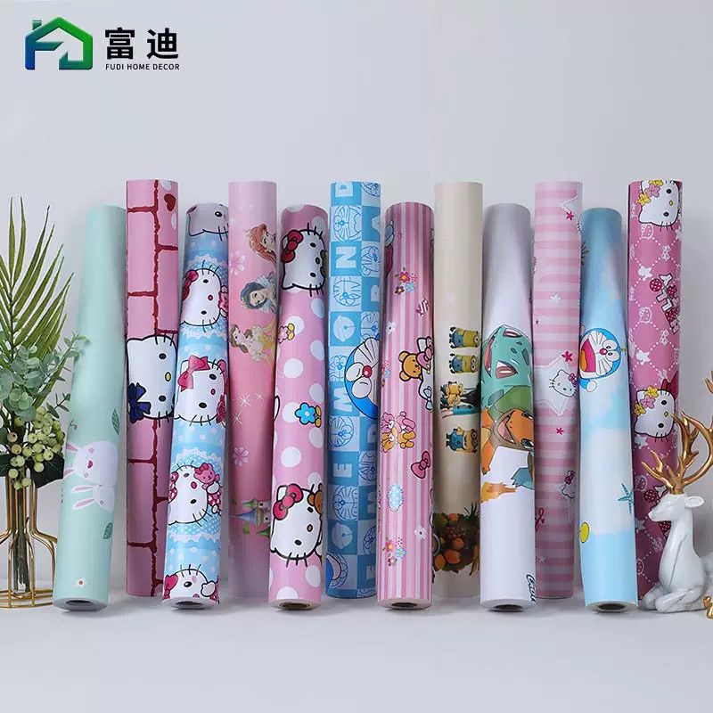 Jual Wallpaper Sticker Dinding Hello Kitty Polkadot Panjang 8 Meter x Lebar 45cm | Shopee Indonesia