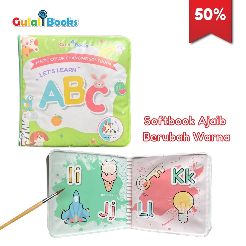 Jual Gulalibooks Buku Bantal Bayi Berubah Warna Let's Learn ABC ...