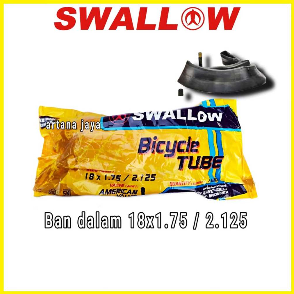 Jual Ban dalam sepeda ukuran 18 x 1.75 / 2.125 swallow ban dalam sepeda 18 in | Shopee Indonesia