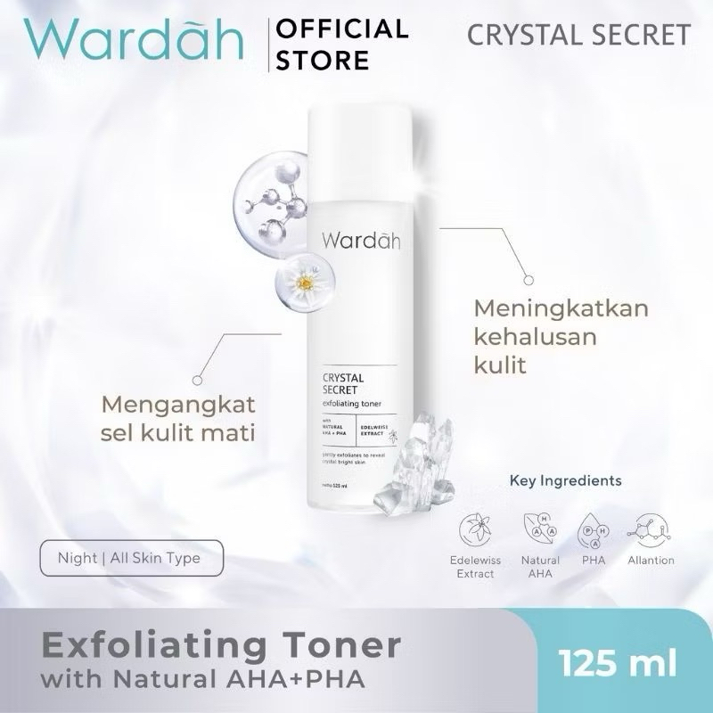 Jual WARDAH CRYSTAL SECREET EXFOLIATING TONER V | Shopee Indonesia