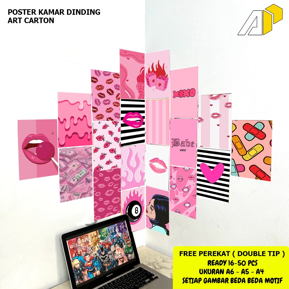 Jual Poster Dinding Kamar pink girl / Poster Dinding aesthetic / Poster ...