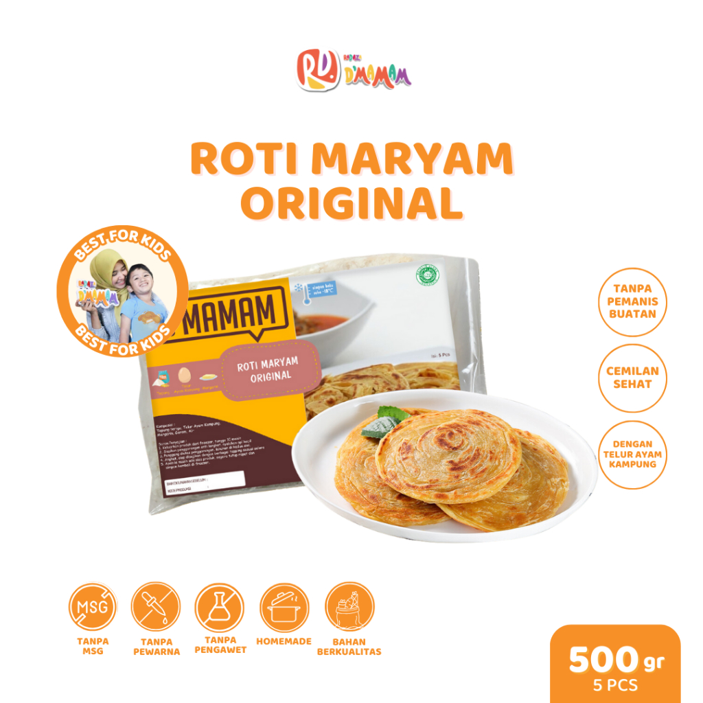 Jual D'MAMAM Roti Maryam Original 500g/ Homemade / BPOM & HALAL ...